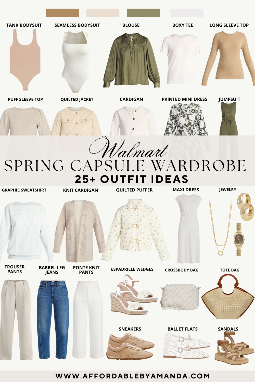 Creating a Capsule Wardrobe with Walmart Fashion - Affordable by Amanda